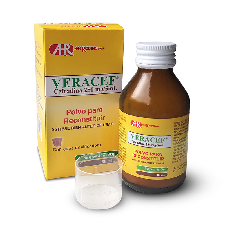 Veracef 250 Mg Suspensión 80 Ml – Droguería Oasis